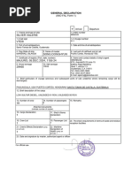 IMO General Declaration Form 1 Overview | PDF