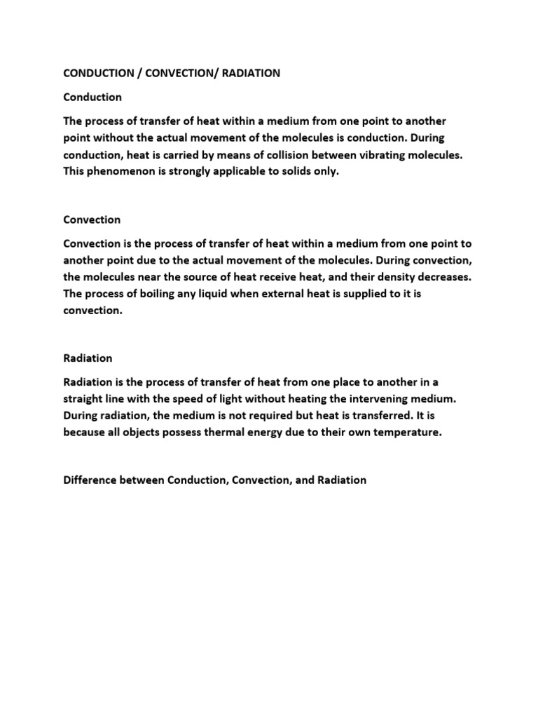 Heat Transfer: Conduction, Convection, Radiation | PDF | Heat Transfer ...