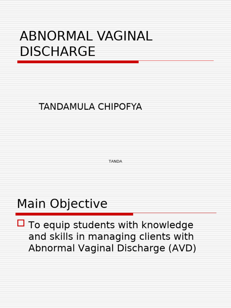 Abnormal Vaginal Discharge - Mike | PDF