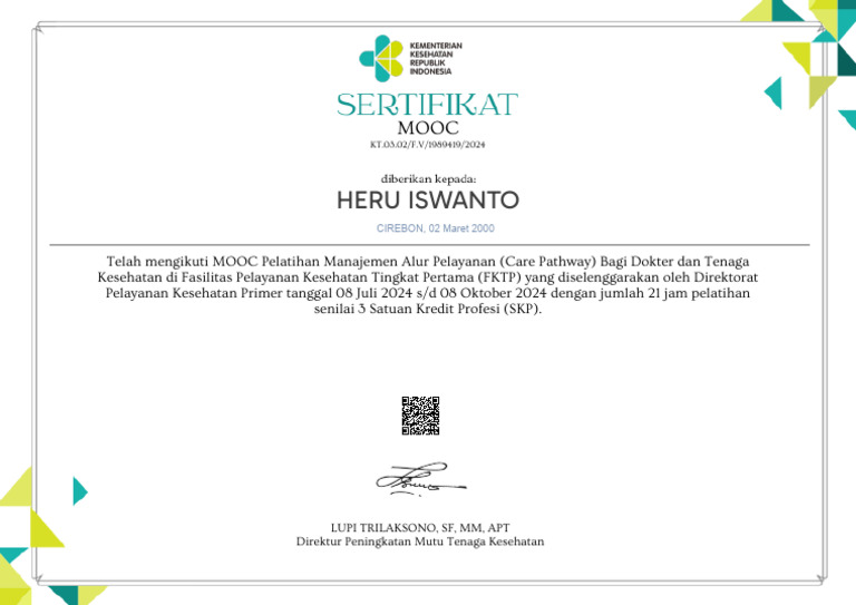 9.sertifikat MOOC - Care Pathaway | PDF