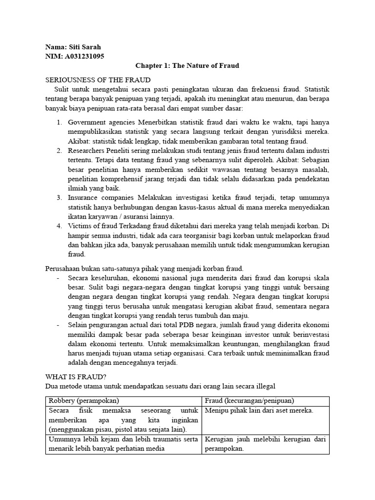Memahami Jenis dan Dampak Fraud | PDF