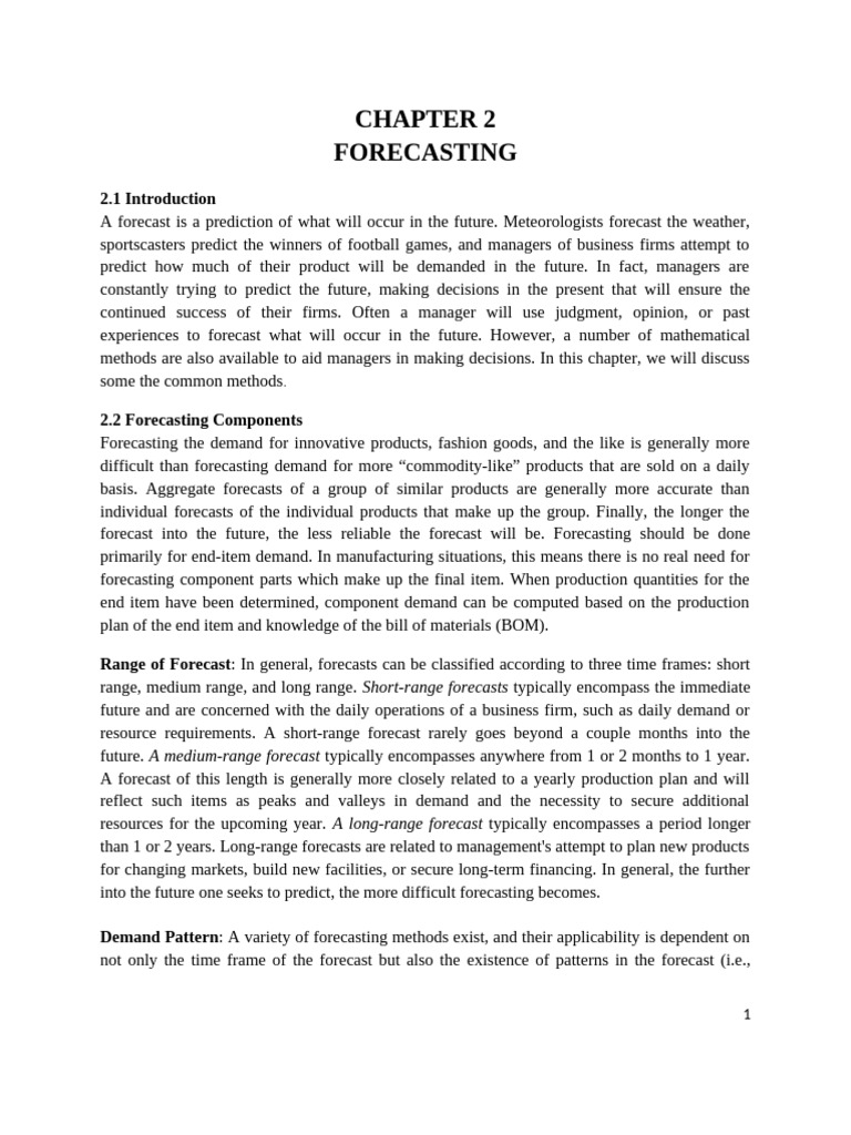 Rev. Forecastingfinal | PDF | Forecasting | Moving Average