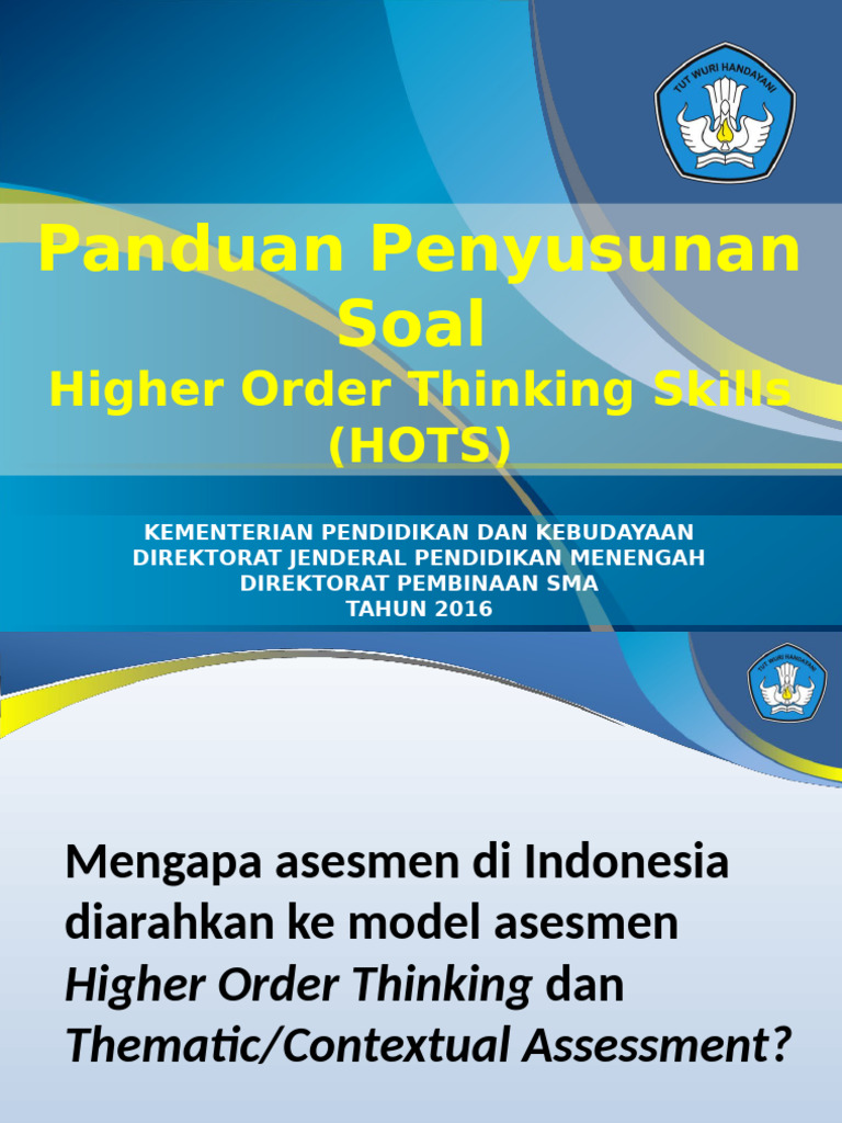 Panduan Soal HOTS untuk Pendidikan | PDF