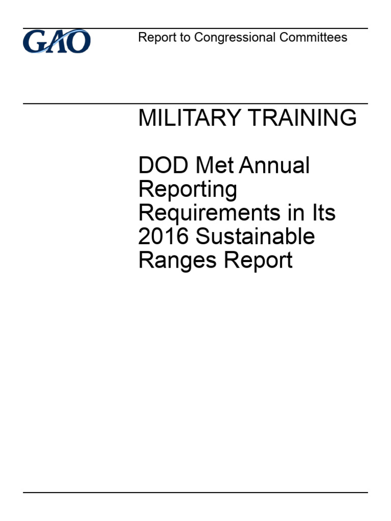 Gao 16 627 Military Training | PDF | Government Accountability Office ...