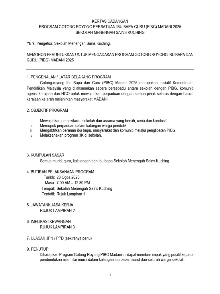 Ajk Gotong Royong Madani 2025 | PDF