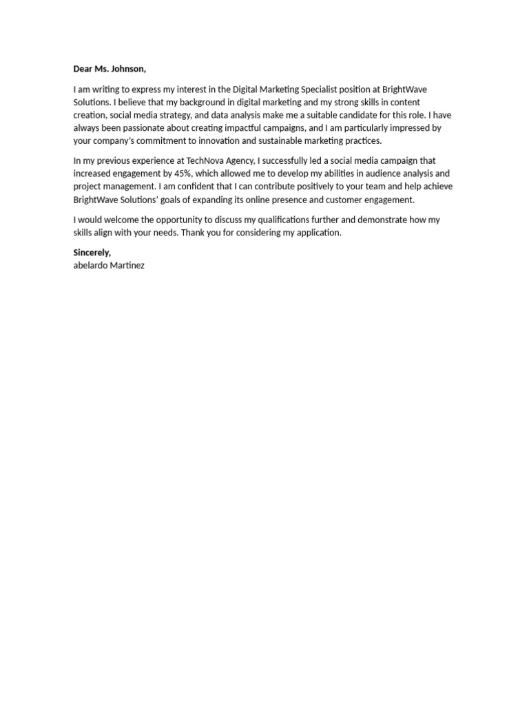 Dear Ms | PDF