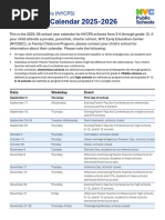NYC DOE School Calendar 2025-26 | PDF | Educational Institutions | Schools
