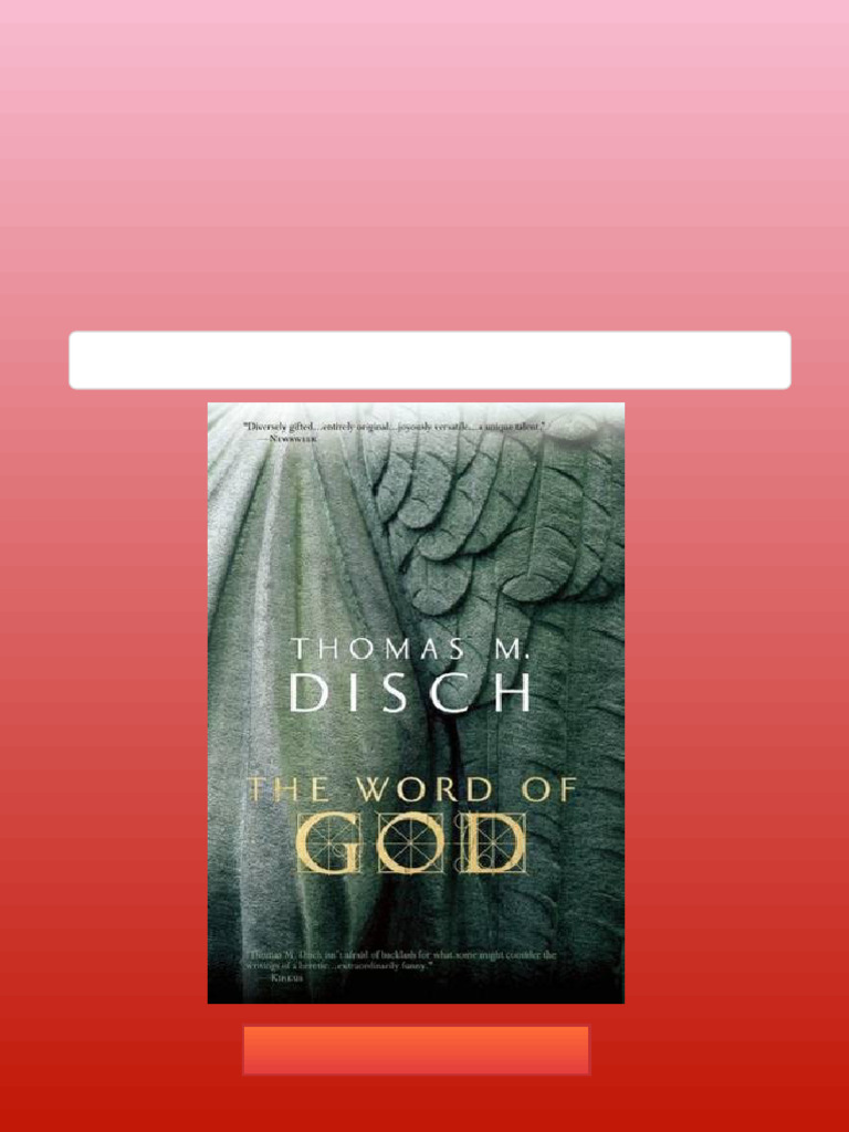 The Word of God or Holy Writ Rewritten 1st Edition Disch Thomas M Full ...