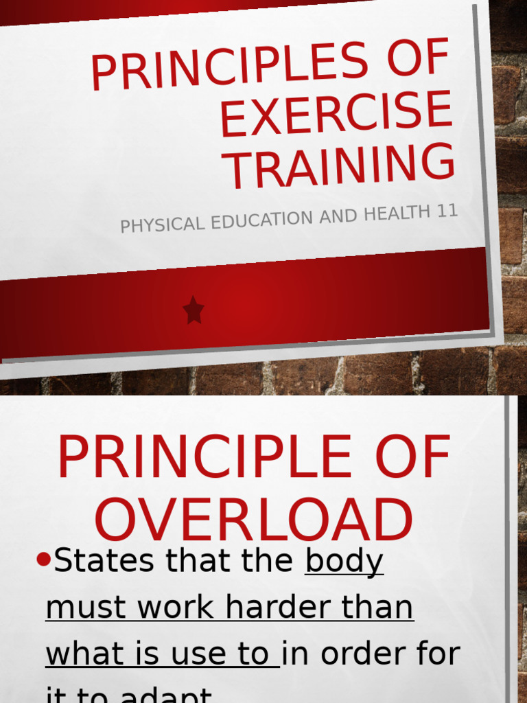 (August Week 3.2) G-11 Principles of Exercise Training | PDF | Physical ...