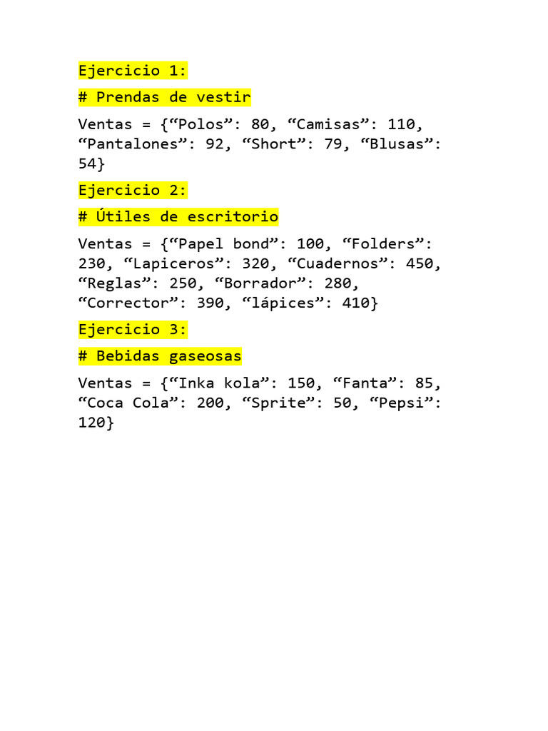 Ejercicios Python | PDF