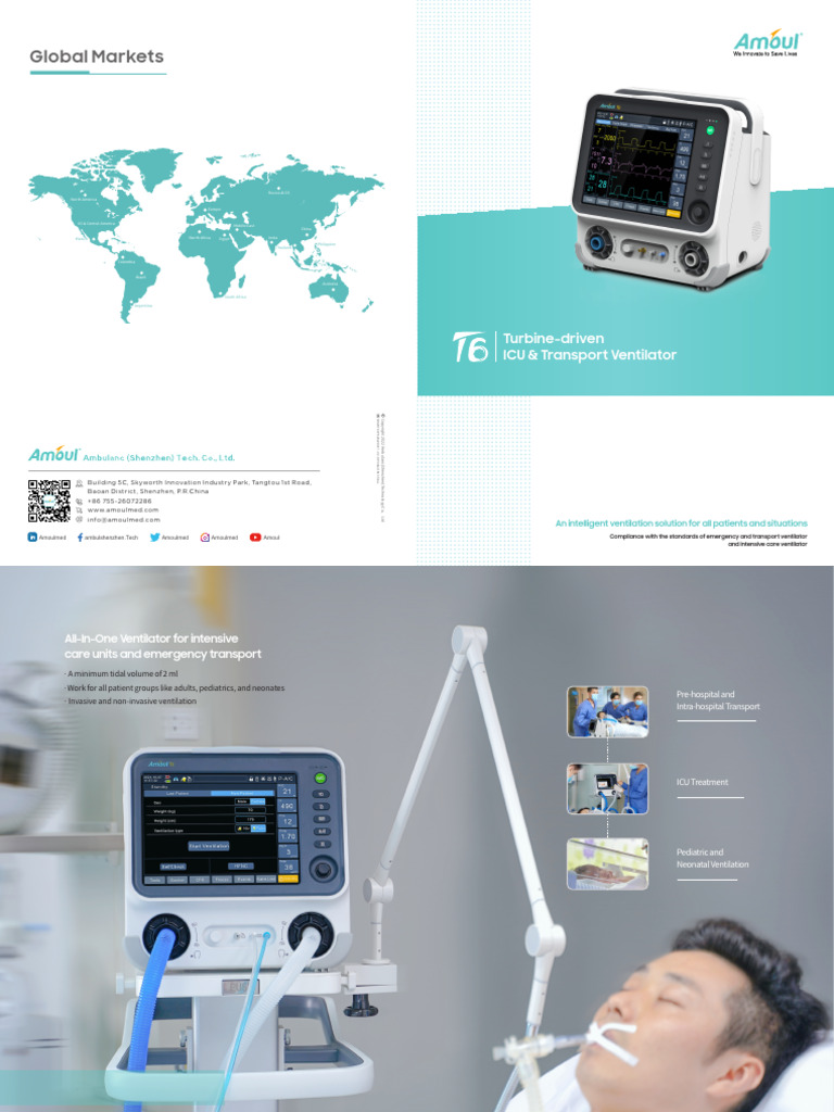 Amoul T6 Ventilator Overview | PDF | Therapy | Surgery