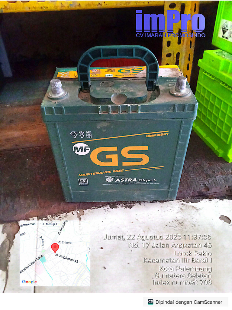 Lampiran Nota Aki Mobil Pak Mukhlis | PDF