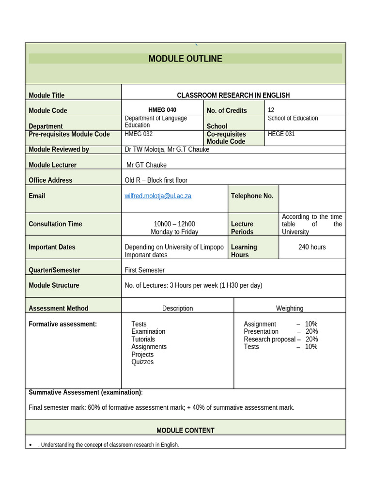 2025 Hmeg 040 Module Outline | PDF | Intelligence | Procedural Knowledge