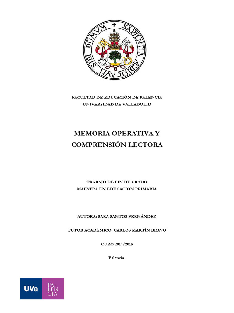 Memoria Operativa | PDF | Memoria | Programa para la Evaluación ...