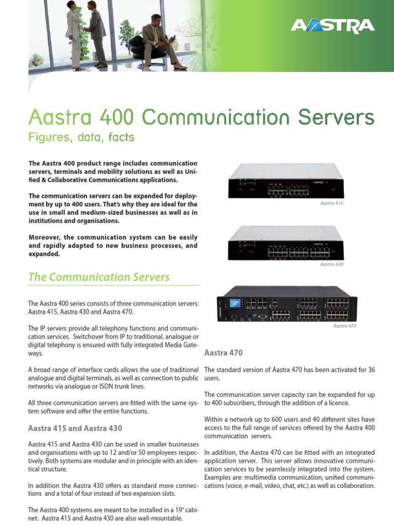 Aastra 400 Datasheet en UK | PDF | Session Initiation Protocol | Voice ...