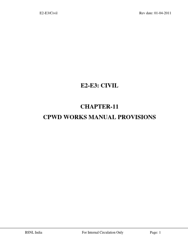 CPWD Works Manual Provisions 2024 | PDF | Specification (Technical ...