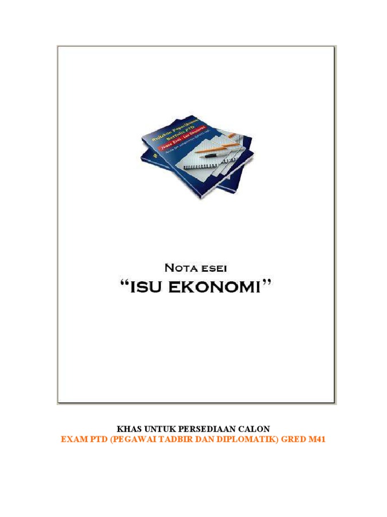 Nota Esei Exam PTD M41 - Isu Ekonomi | PDF