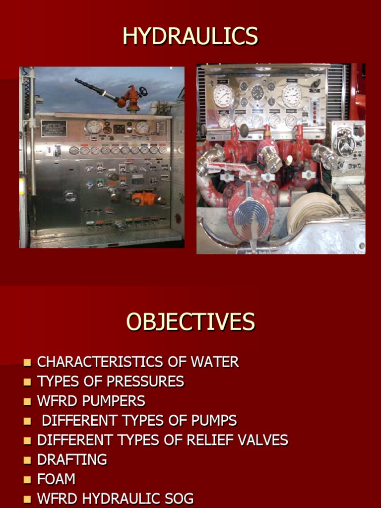 Hydraulics | PDF | Pump | Fire Engine