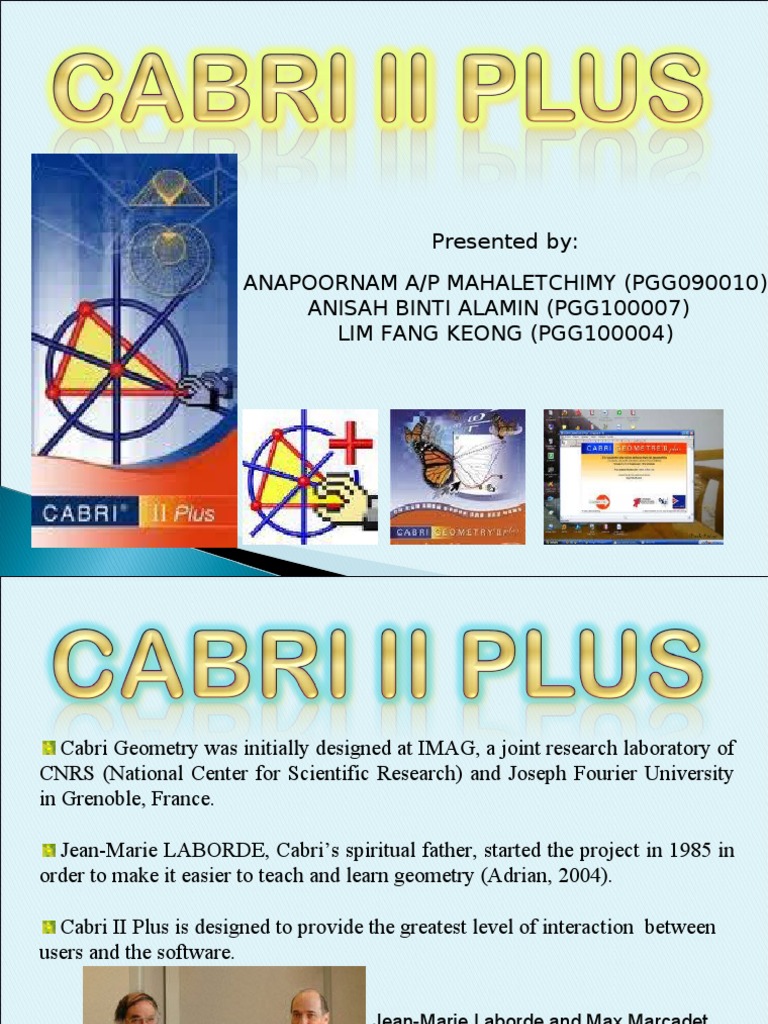 Cabri II Plus | Geometry | Equations