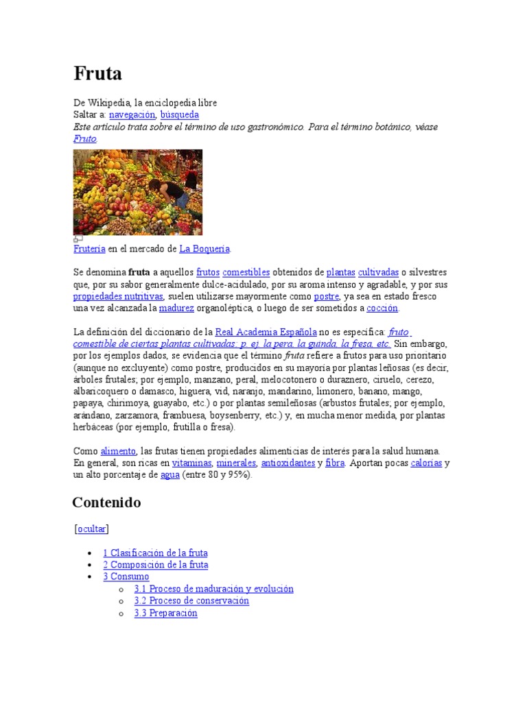 Frutos Climatericos y No Climatericos | PDF | Plantas comestibles ...