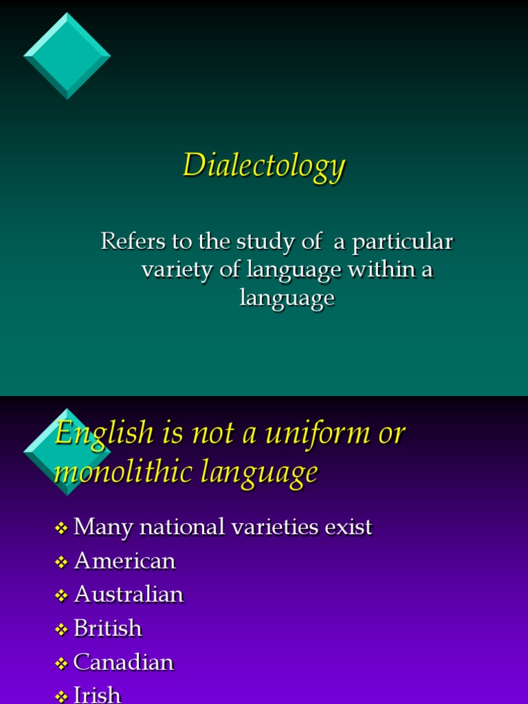 LING-23 Dialectology Terminology (Rev.4/23/2012) | PDF | Dialect ...