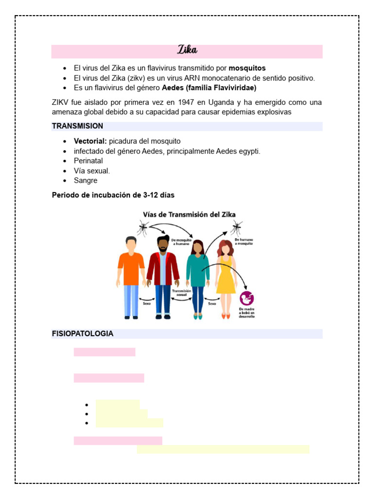 Fisiopatología del virus Zika | PDF