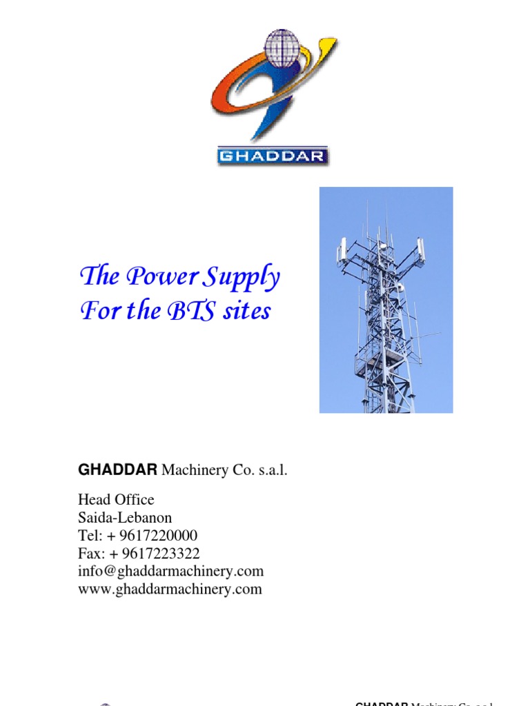 The Power Supply of BTS | PDF | Gsm | Telecommunications Engineering