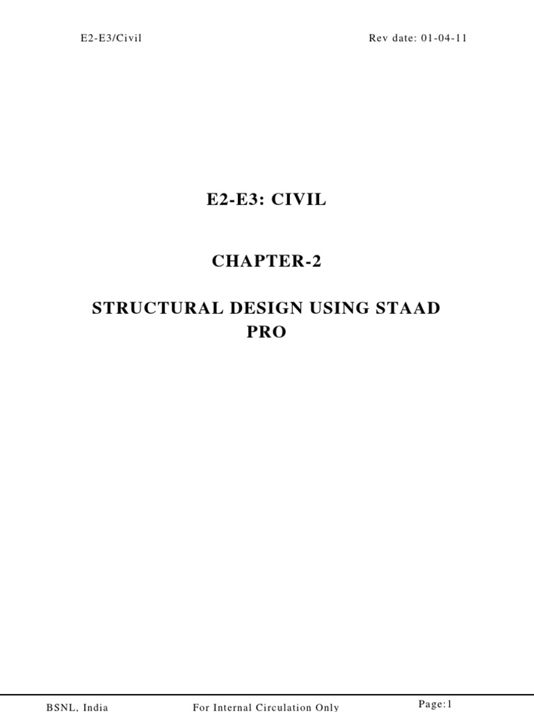 Chapter02 Structural Design Using Staad Pro Pdf Beam Structure