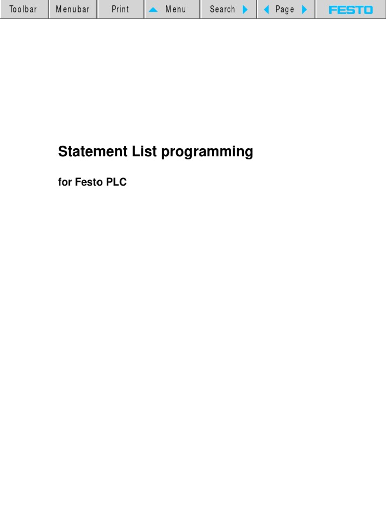 Festo PLC Manual | Download Free PDF | Computer Program | Programming