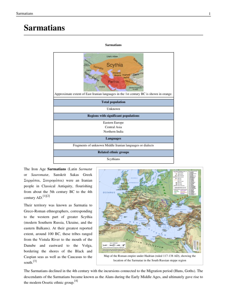 Sarmatians | PDF | Ancient Europe | Iron Age Europe