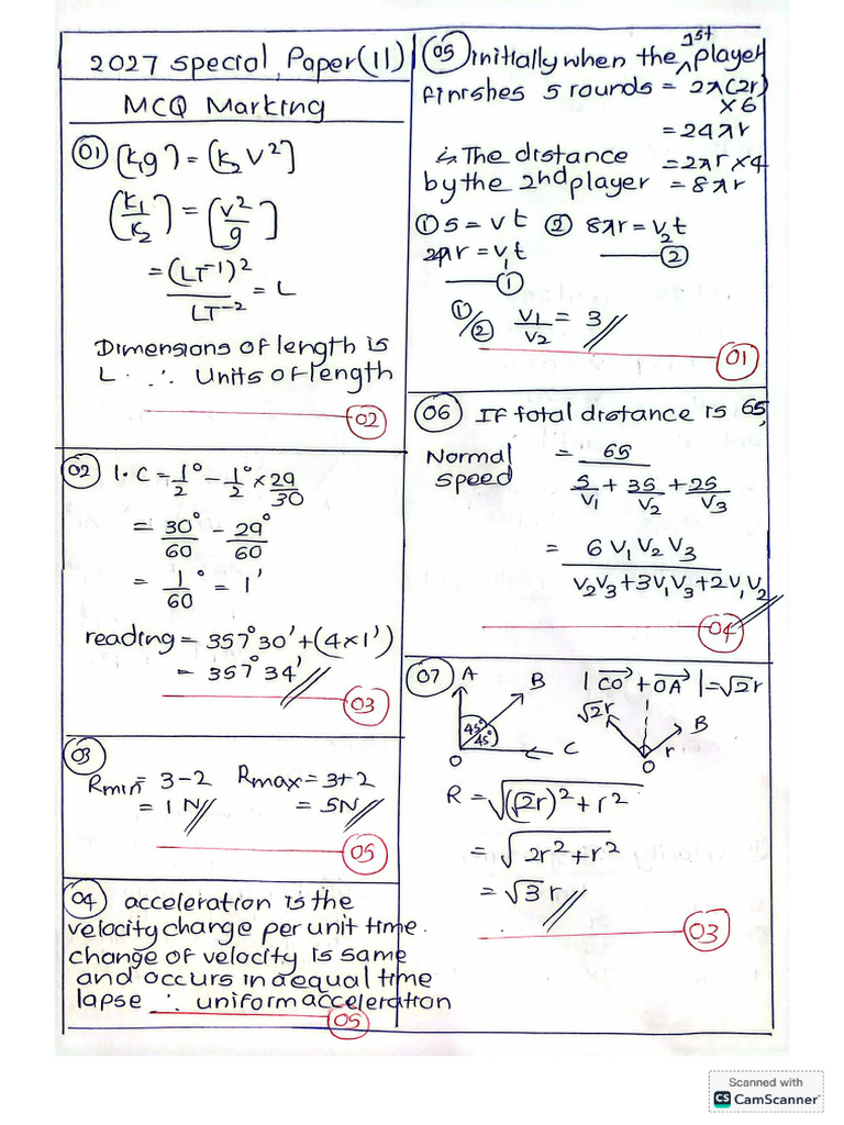 27 SP (11) - MCQ Marking EM | PDF