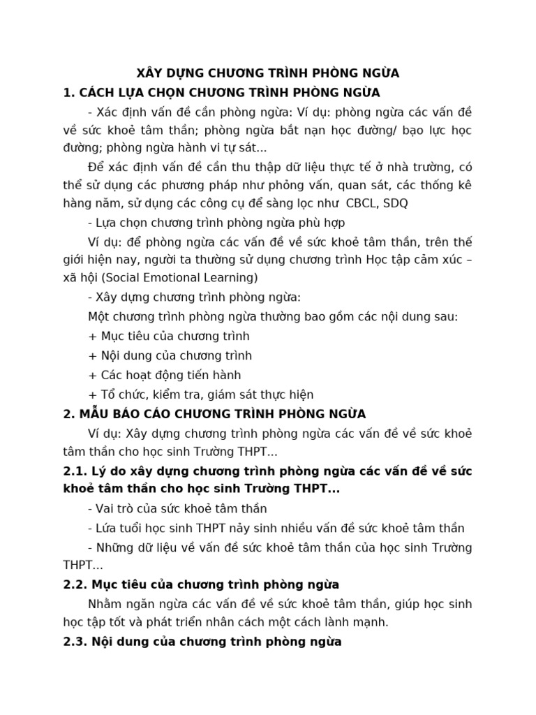 Xây D NG Và T CH C Các Ho T Đ NG Phòng NG A | PDF