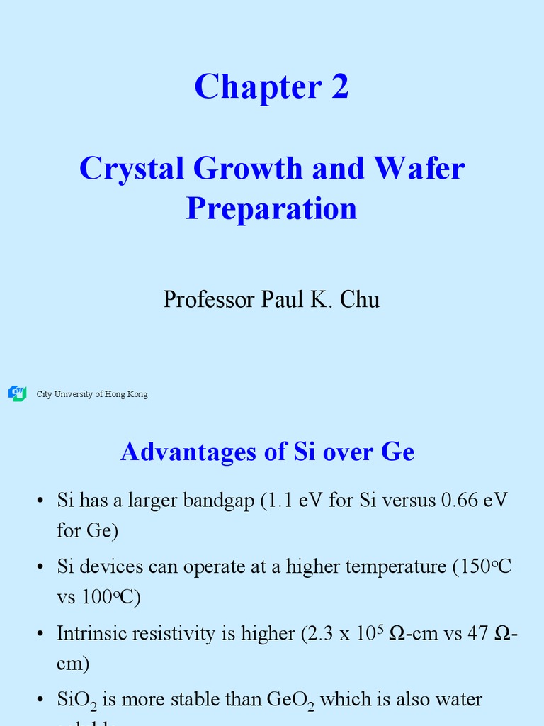 Crystal Growth and Wafer Preparation | PDF | Wafer (Electronics) | Silicon