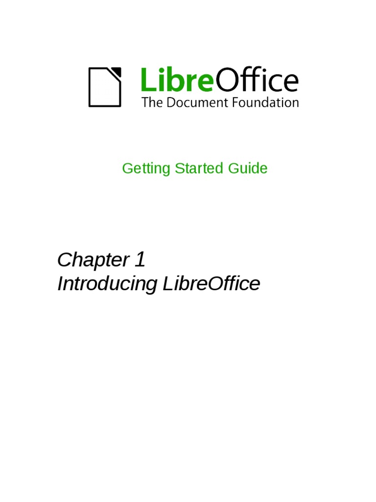 Introducing Libreoffice: Getting Started Guide | PDF | Portable ...