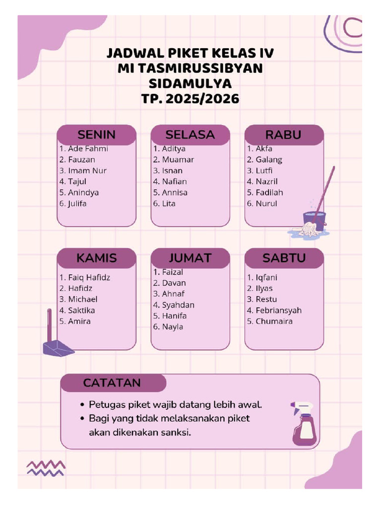 Jadwal Piket | PDF