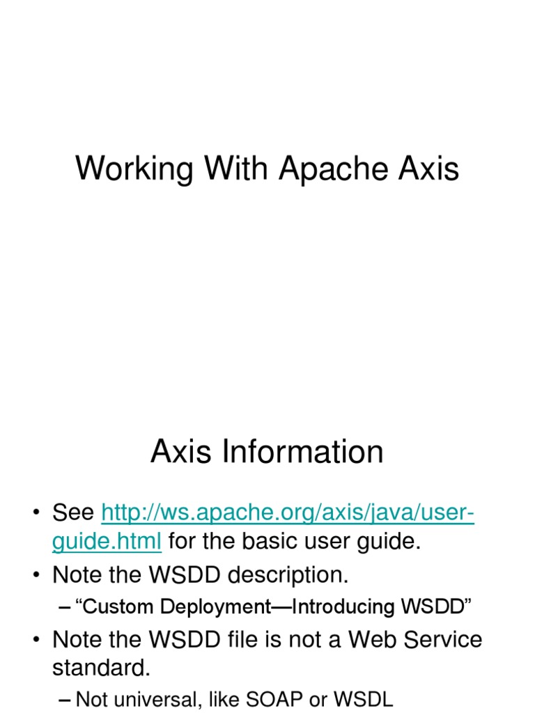 Working With Apache Axis | PDF | Java (Programming Language) | Java ...