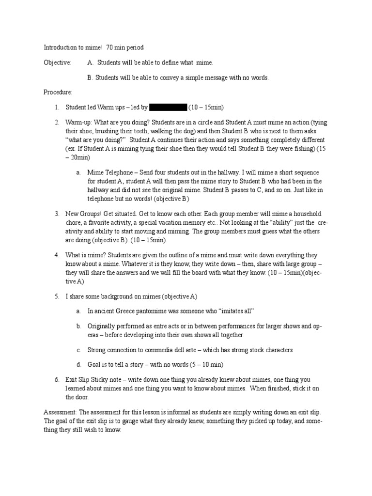 Introduction to Mime Techniques | PDF