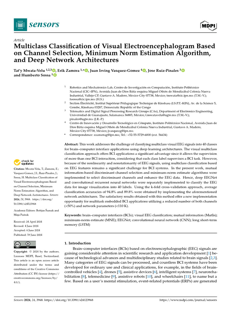 Multiclass Classification of Visual Electroencepha | PDF | Machine Learning | Algorithms