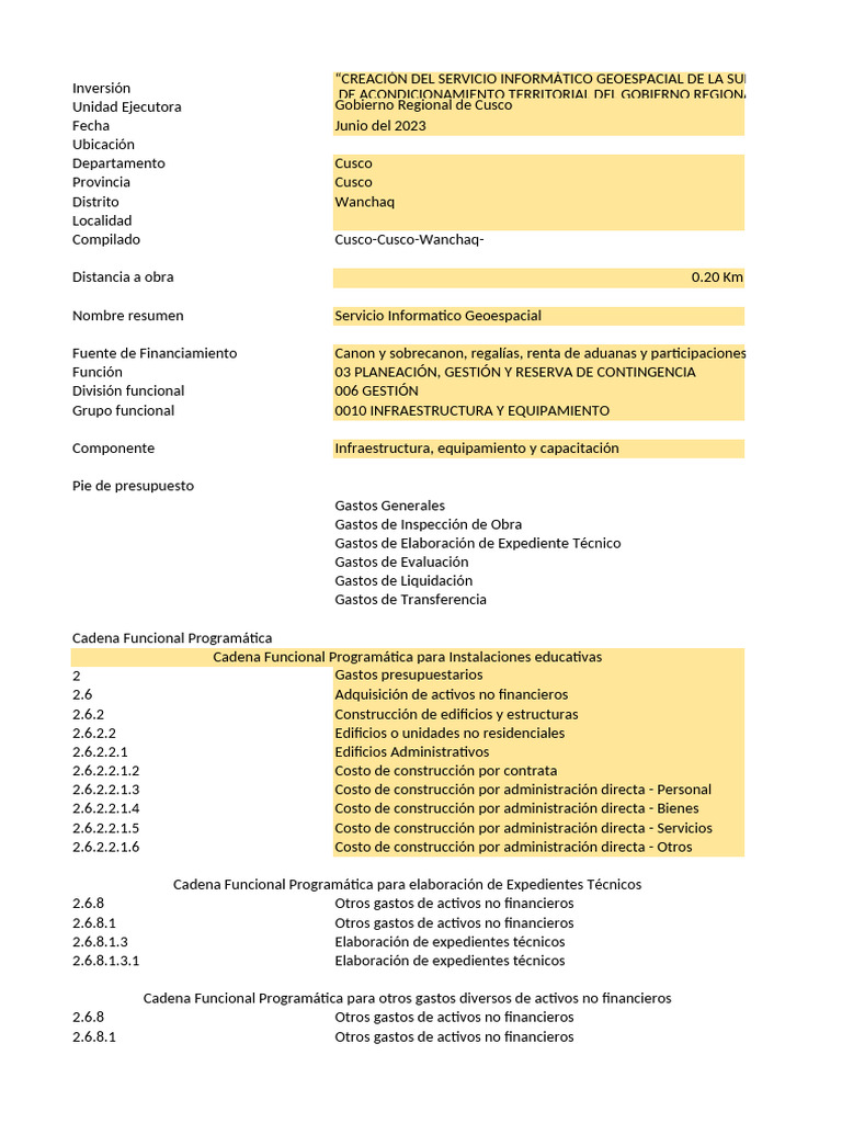 Presupuesto Analitico | PDF | Presupuesto | Informática