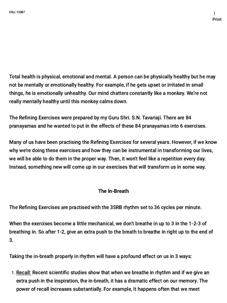 Refining Exercises Deeper Insights Pdf Psychology