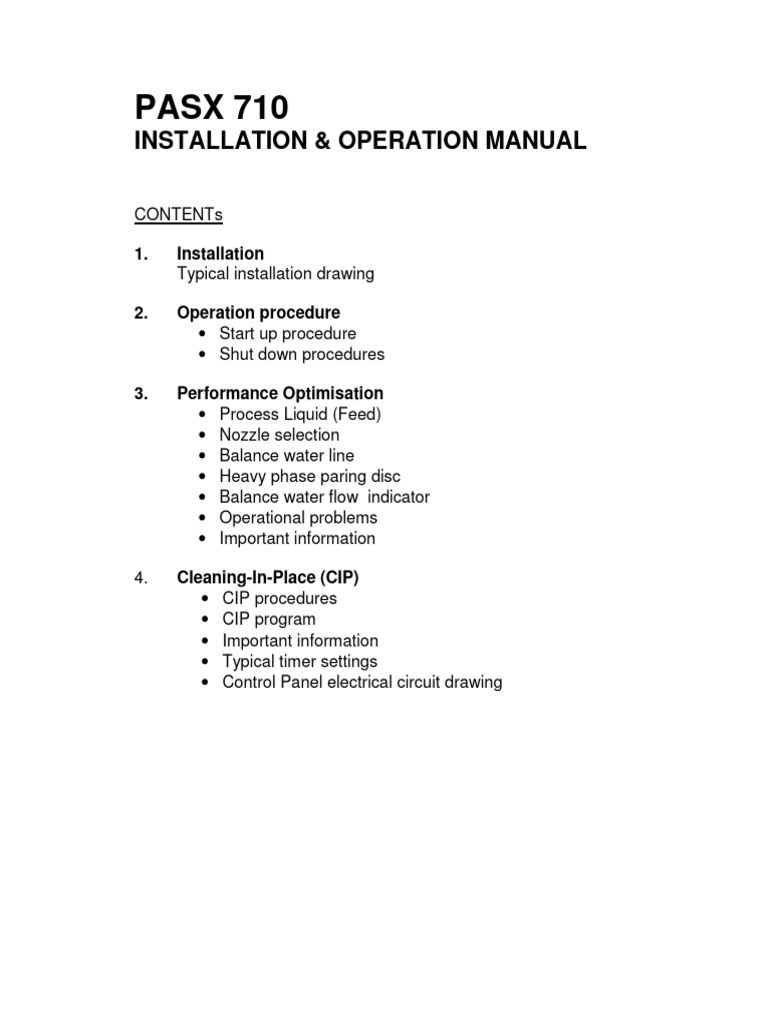 PASX 710 Installation & Operation Guide | PDF | Valve | Water