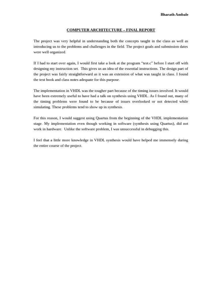 Ambale Final Analysis | PDF