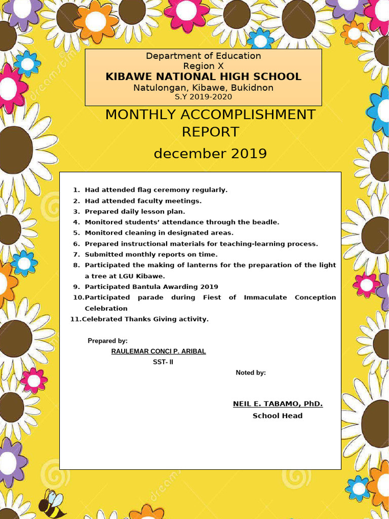 Accomplishment December | PDF