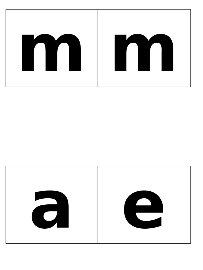 Tarjetas de Silabas Grupal | PDF