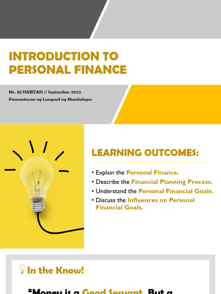 Personal Finance Basics and Planning Guide | PDF | Expense | Budget