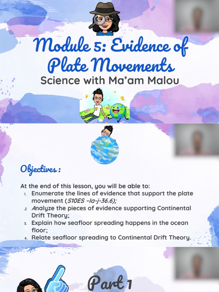 Part 1 Evidence of Plate Movement | PDF
