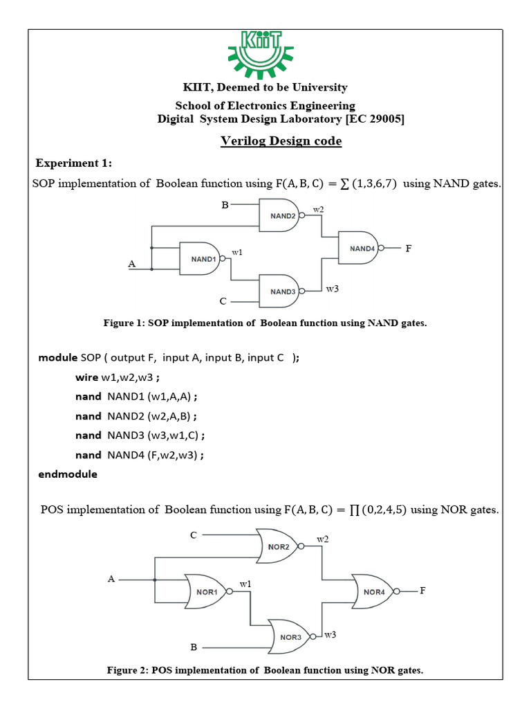 Verilog Logic Gate Implementations | PDF | Computer Engineering ...