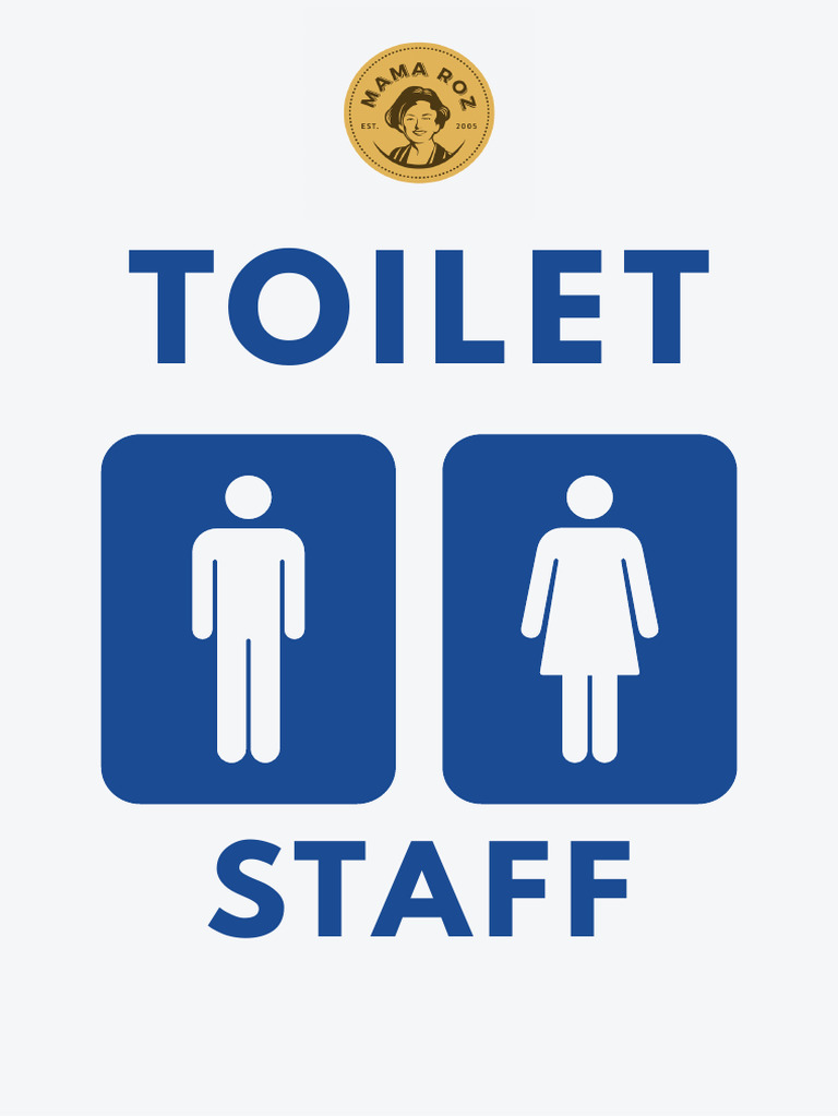 Cute Simple Toilet Sign Poster | PDF