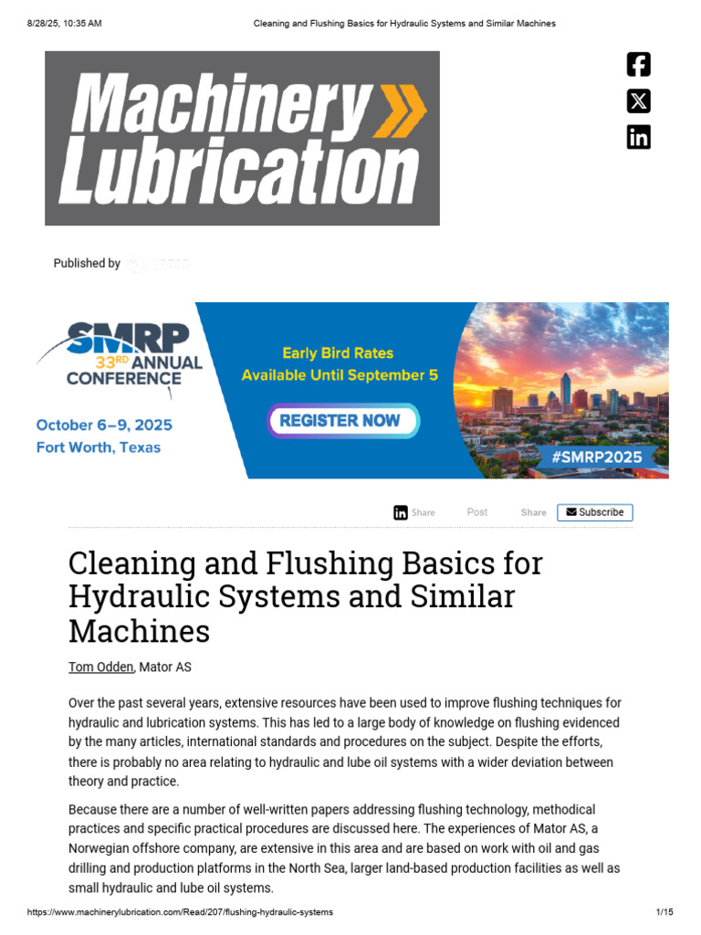 Hydraulic System Flushing Techniques | PDF | Pump | Gases