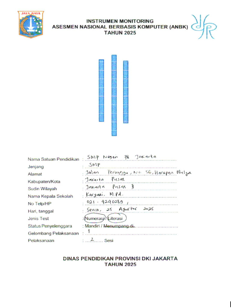 Instrumen Monitoring Anbk | PDF
